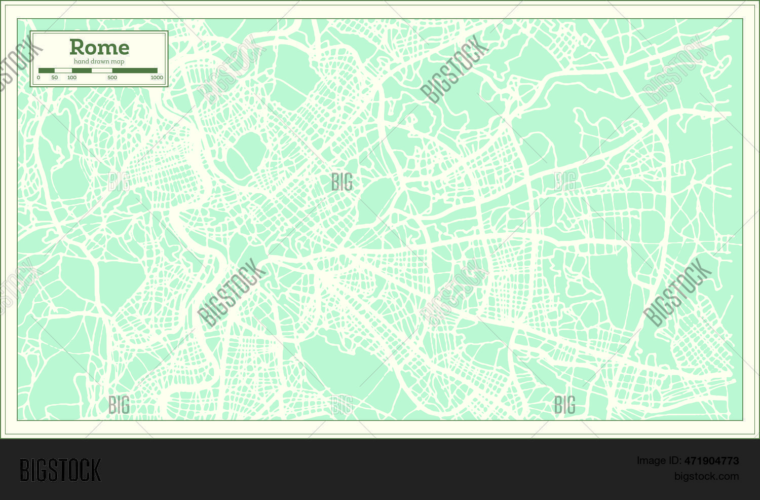 Rome Italy City Map Vector & Photo (Free Trial) | Bigstock