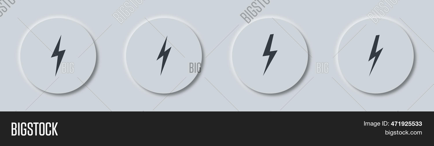Set Lightning Bolt Image & Photo (Free Trial) | Bigstock