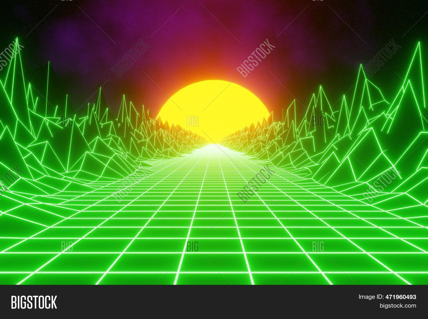Green Retro Futuristic Image & Photo (Free Trial) | Bigstock