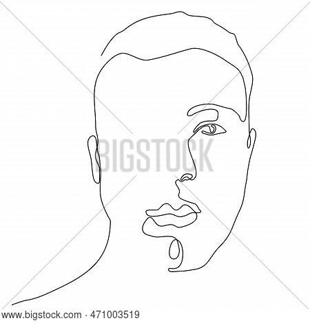 Face Man Line Art Vector & Photo (Free Trial) | Bigstock