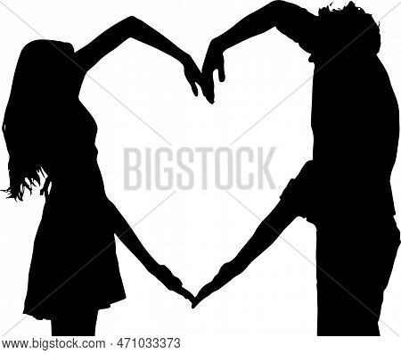 Silhouette Love Vector & Photo (Free Trial) | Bigstock