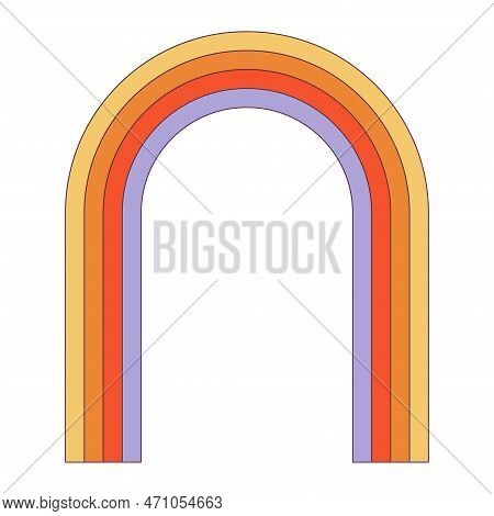 Retro Groovy Rainbow Vector & Photo (Free Trial) | Bigstock