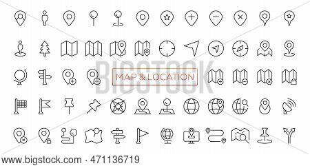 Location Icons Set. Vector & Photo (Free Trial) | Bigstock