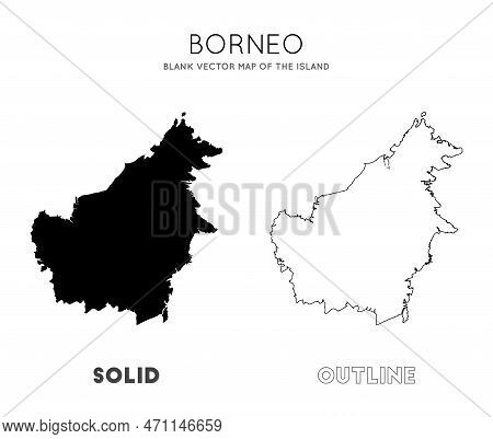 Borneo Map. Blank Vector & Photo (Free Trial) | Bigstock