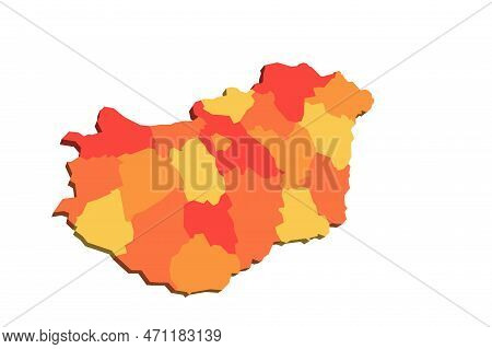 Hungary Political Map Vector & Photo (Free Trial) | Bigstock