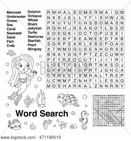 Word Search Coloring Vector & Photo (Free Trial) | Bigstock