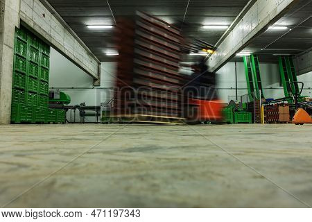 Forklift On Move. Image & Photo (Free Trial) | Bigstock