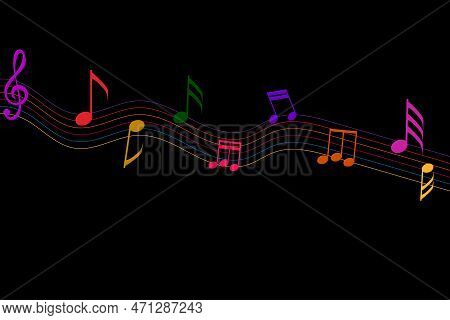 Music Notes. Dark Vector & Photo (Free Trial) | Bigstock