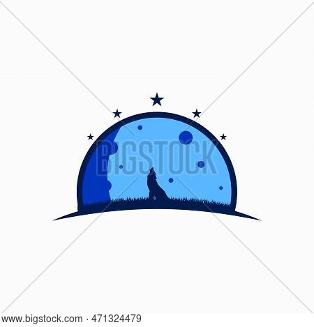 Moon Wolf Logo Vector & Photo (Free Trial) | Bigstock