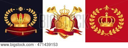 Vector y foto Royal Gold Crown (prueba gratis) | Bigstock