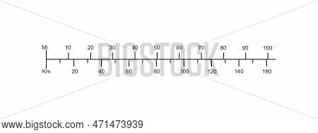 Linear Map Scale Vector & Photo (Free Trial) | Bigstock