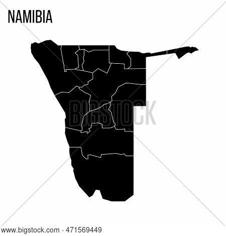 Namibia Political Map Vector & Photo (Free Trial) | Bigstock