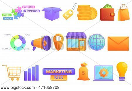 Marketing Mix Icons Image & Photo (Free Trial) | Bigstock