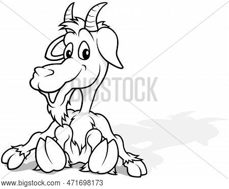 Drawing Goat Sitting Vector & Photo (Free Trial) | Bigstock