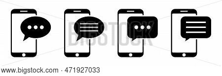 Phone Message Icon Vector & Photo (Free Trial) | Bigstock