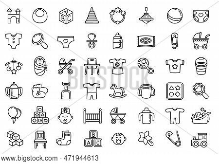 Baby Items Icons Set. Image & Photo (Free Trial) | Bigstock