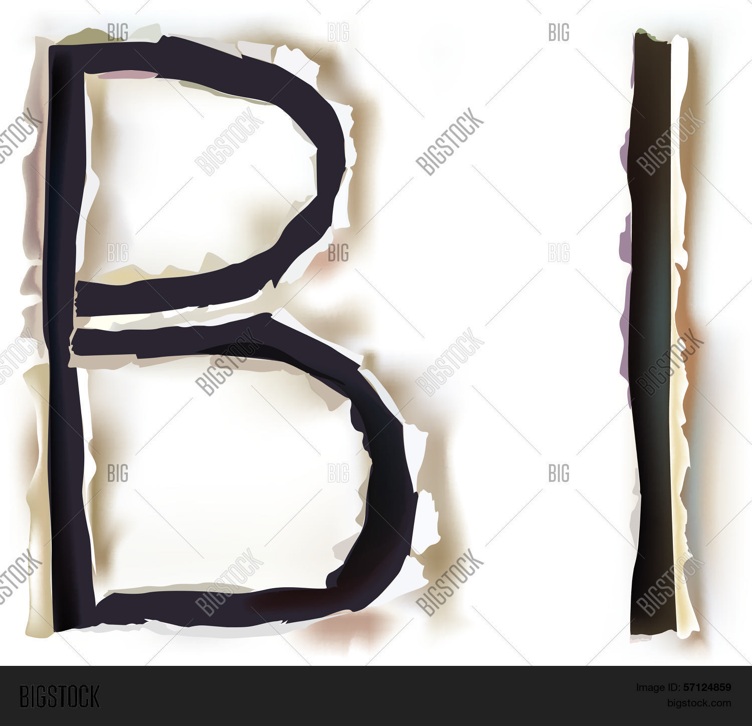 Ripped Paper Alphabet Vector & Photo (Free Trial) | Bigstock