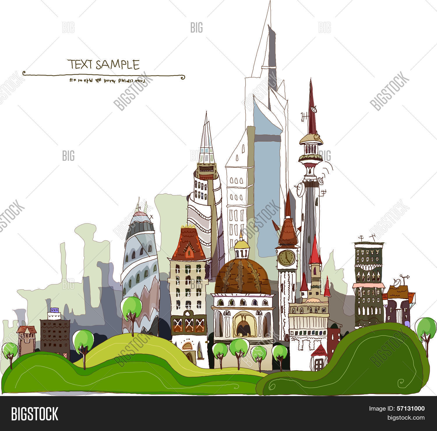 City Background Vector & Photo (Free Trial) | Bigstock