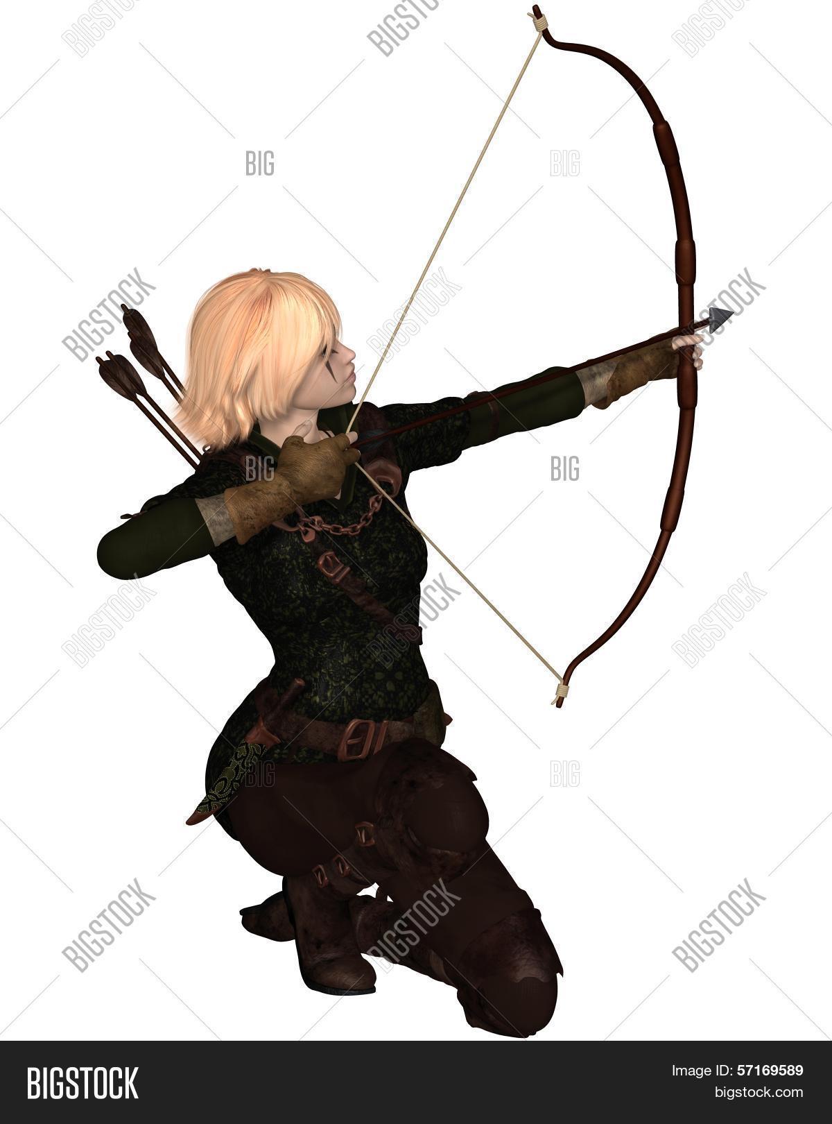 Blonde Female Archer Image & Photo (Free Trial) | Bigstock
