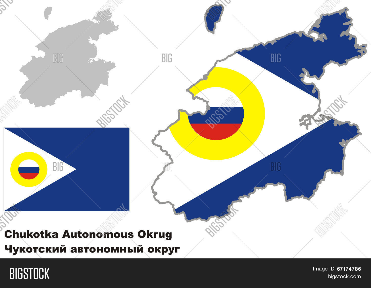 Outline Map Chukotka Vector & Photo (Free Trial) | Bigstock