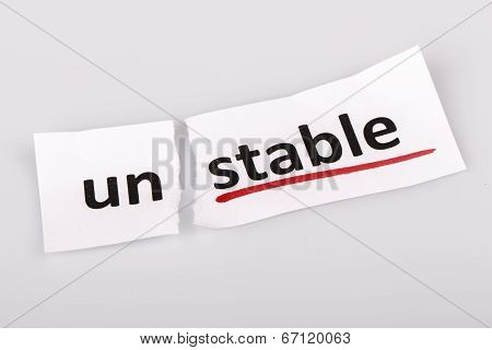 Word Not Stable Image & Photo (Free Trial) | Bigstock