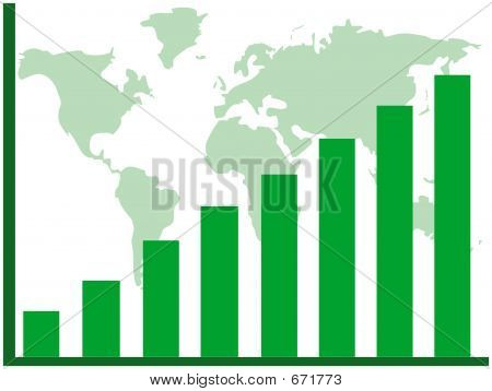 Bar Chart Map World Image & Photo (Free Trial) | Bigstock