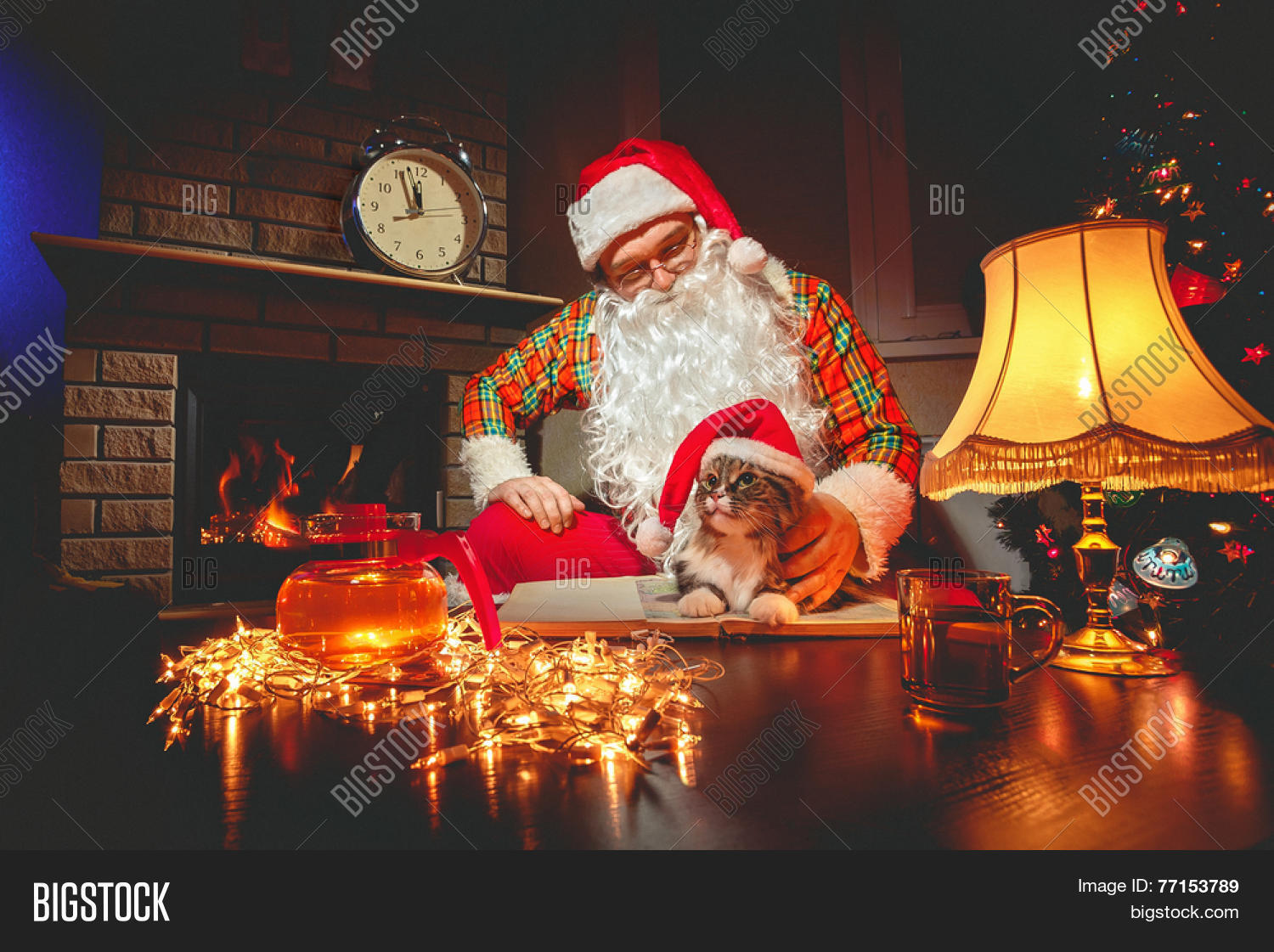 Santa Claus Sitting Image & Photo (Free Trial) | Bigstock