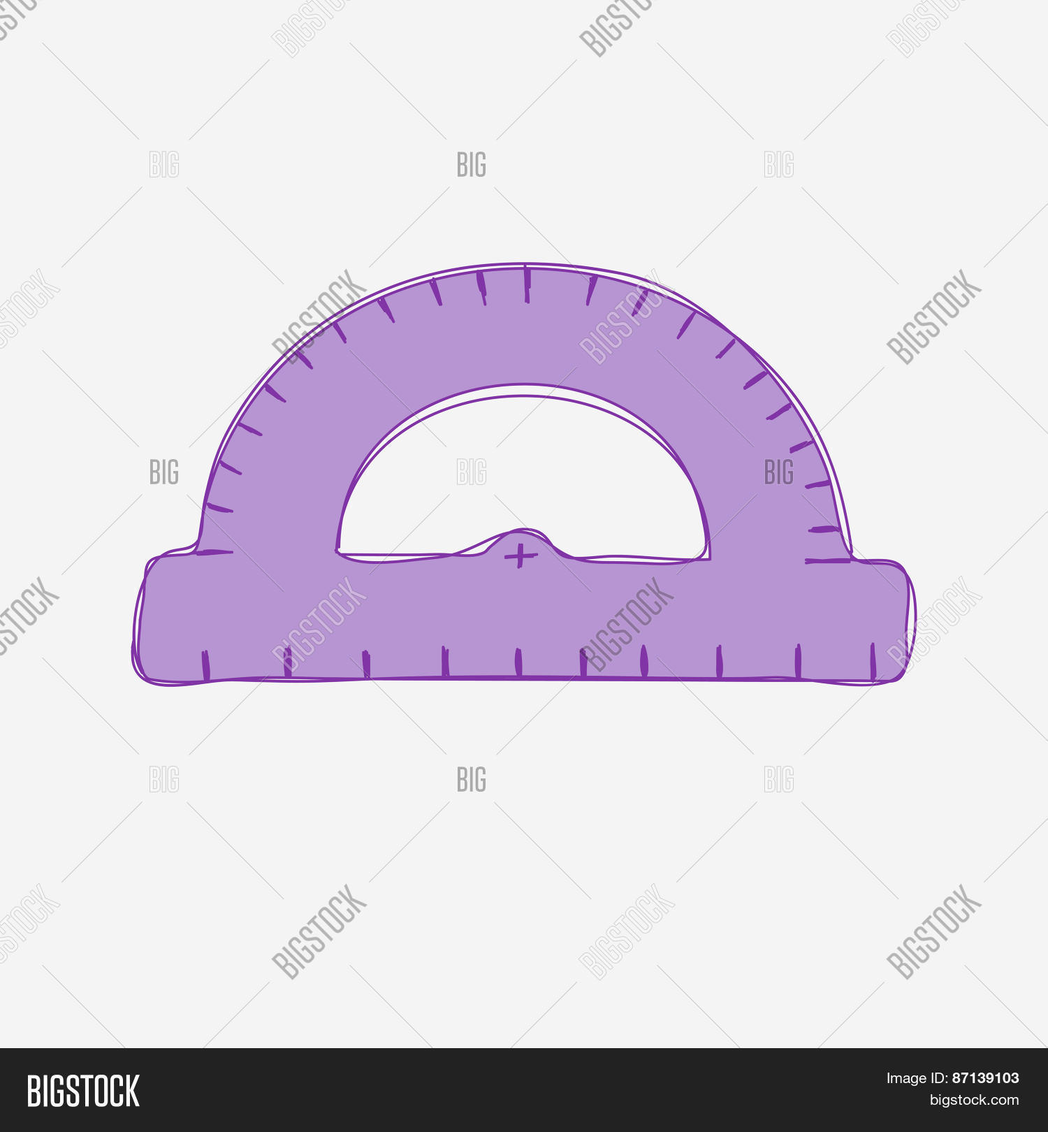 Hand-drawn Protractor Vector & Photo (Free Trial) | Bigstock