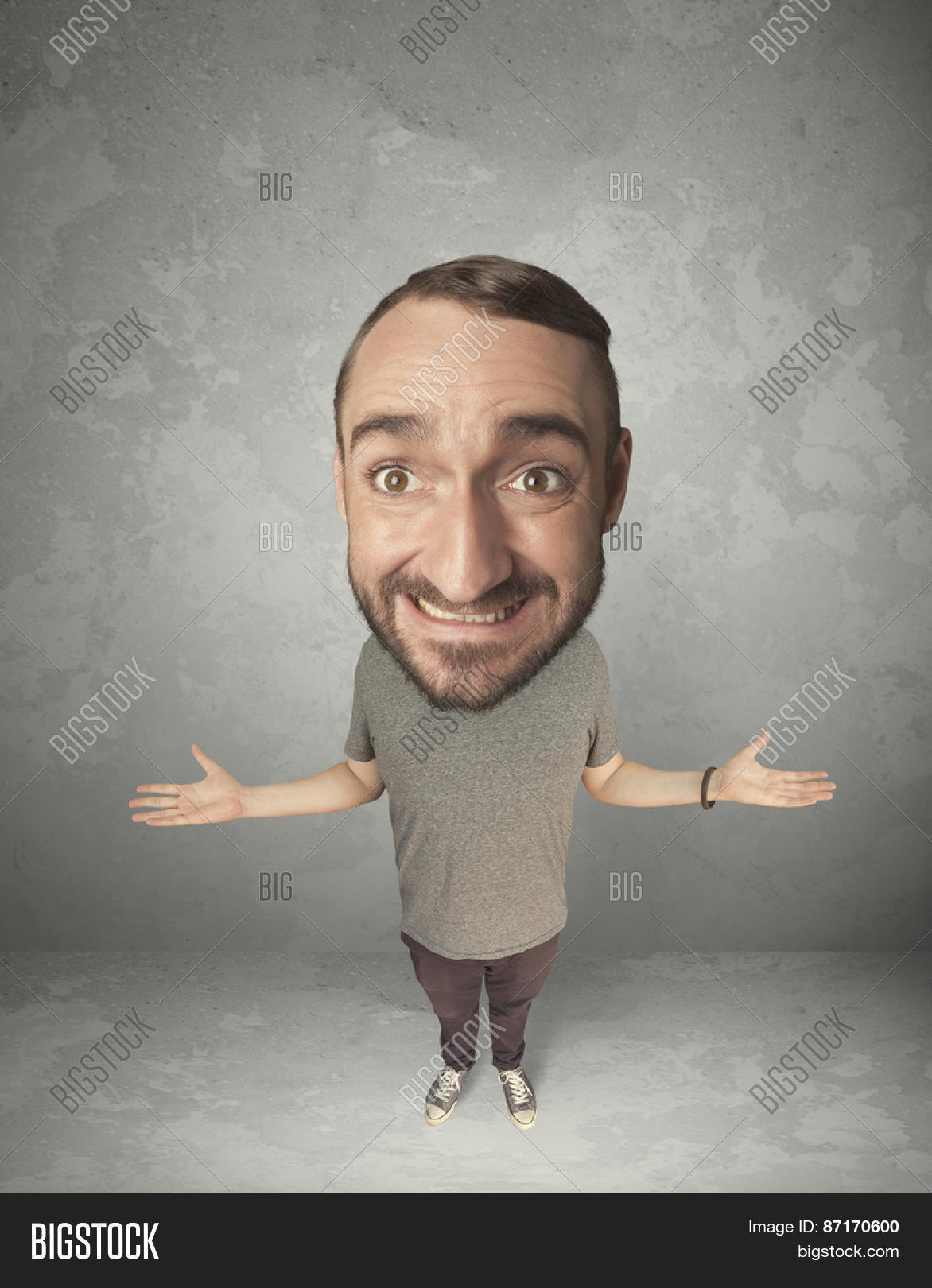 Funny Person Big Head Image & Photo (Free Trial) | Bigstock