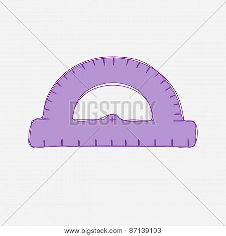 Hand-drawn Protractor Vector & Photo (Free Trial) | Bigstock
