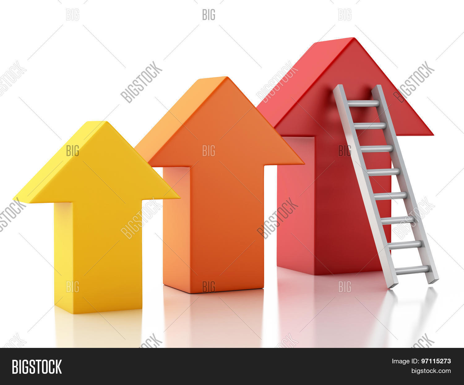 3D Stair Leading Arrow Image & Photo (Free Trial) | Bigstock