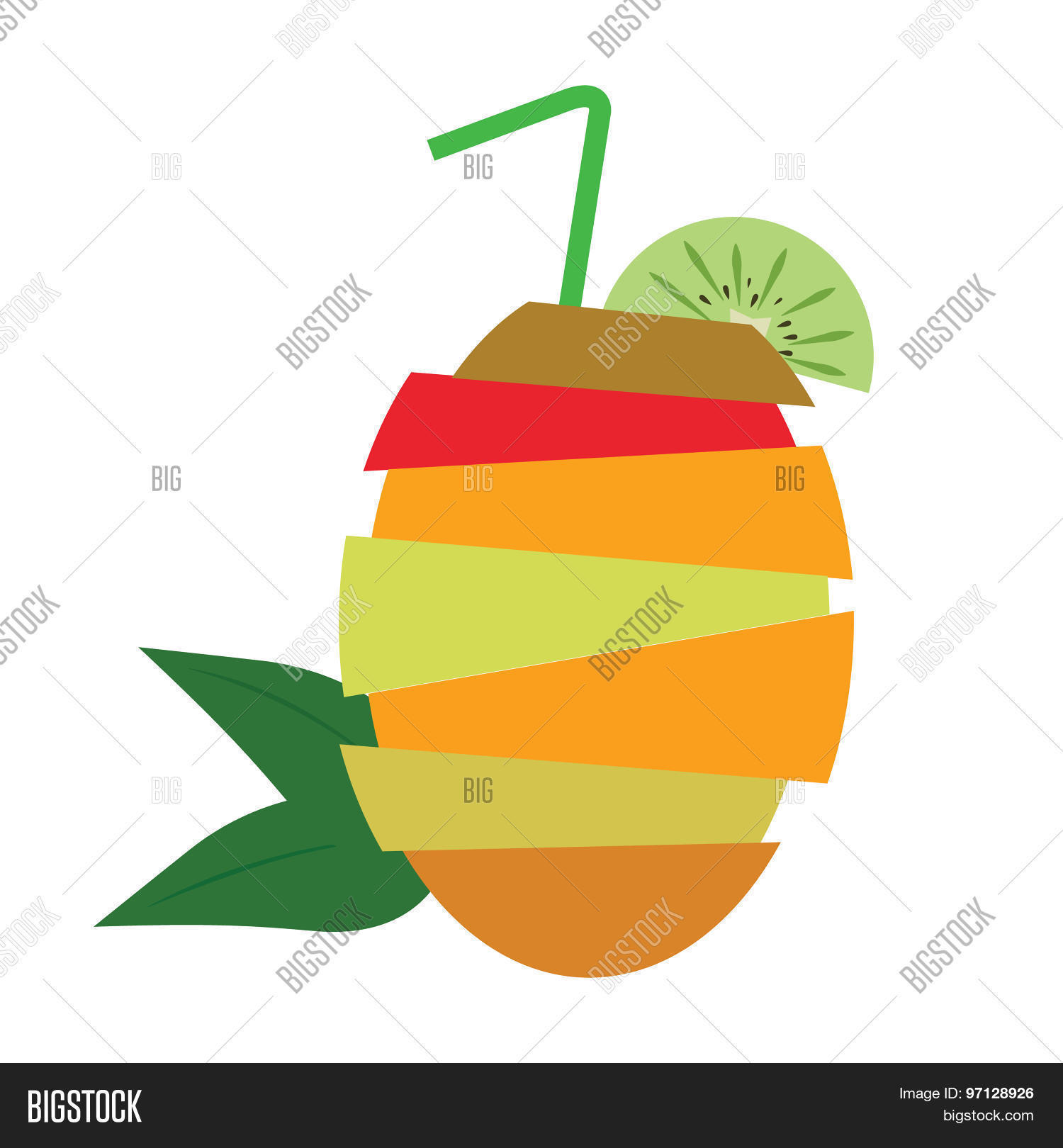 Tropical Mixed Fruit Vector & Photo (Free Trial) | Bigstock
