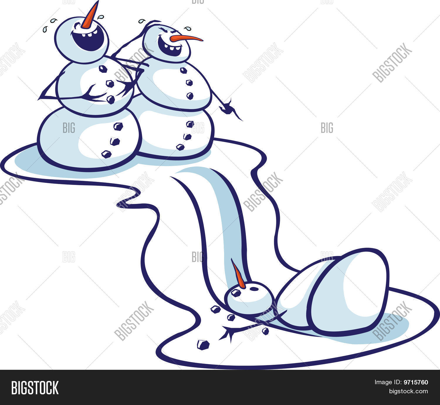 Laughing Snowmen Vector & Photo (Free Trial) | Bigstock