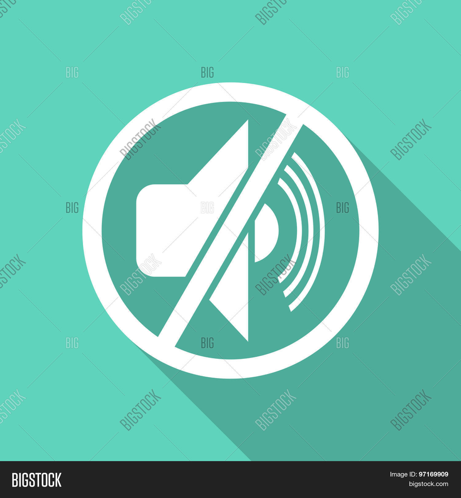 Mute Flat Design Image & Photo (Free Trial) | Bigstock