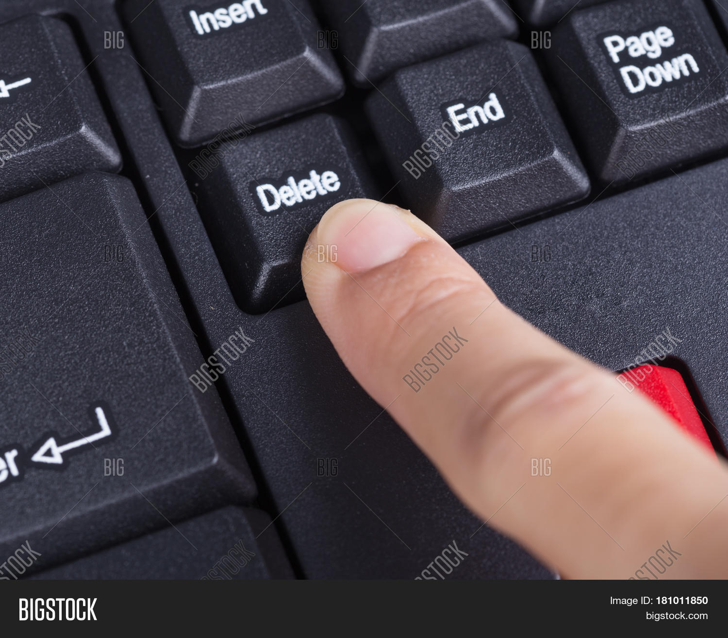 Finger Pushing Delete Image & Photo (Free Trial) | Bigstock