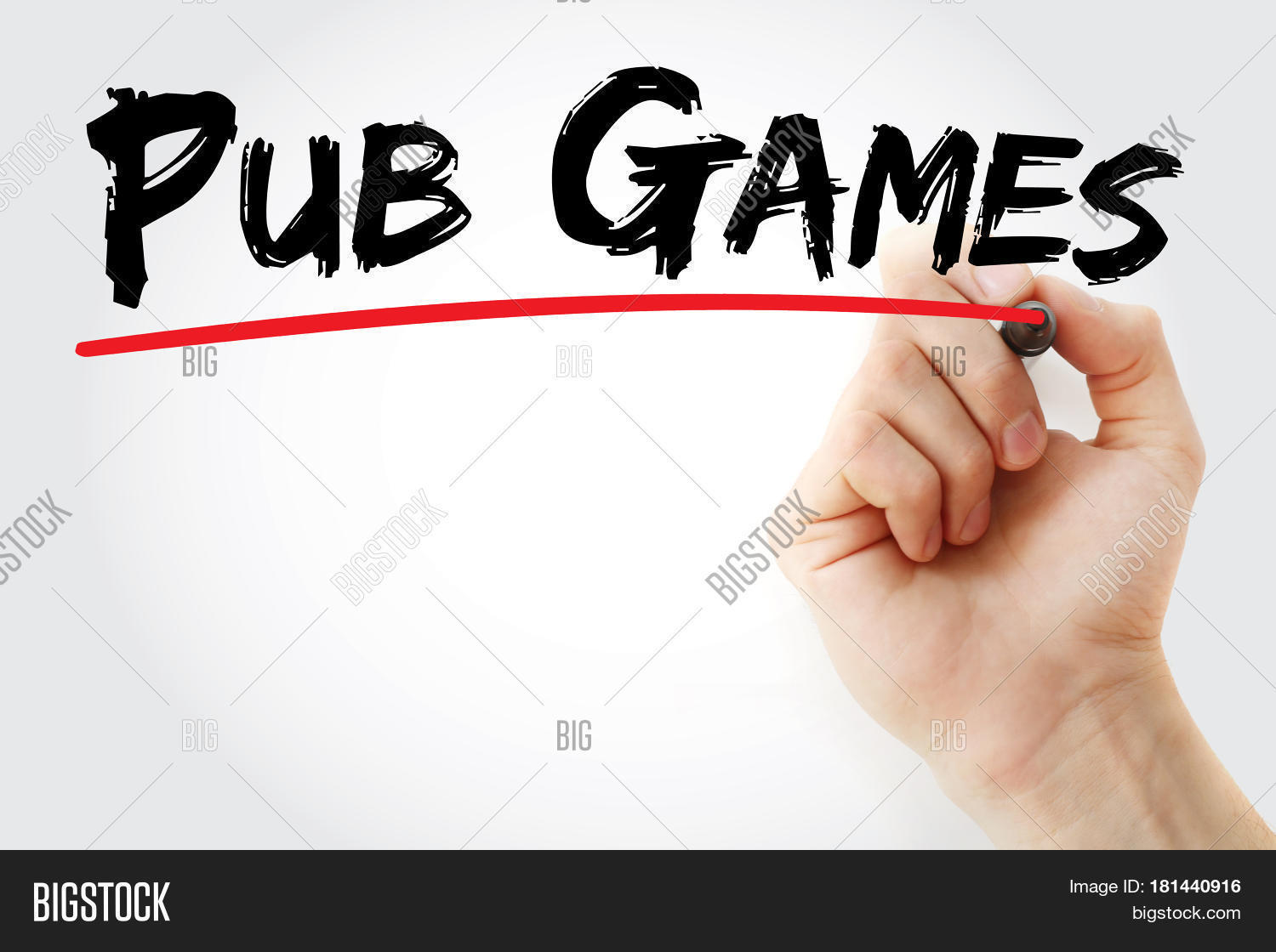 Hand Writing Pub Games Image & Photo (Free Trial) | Bigstock