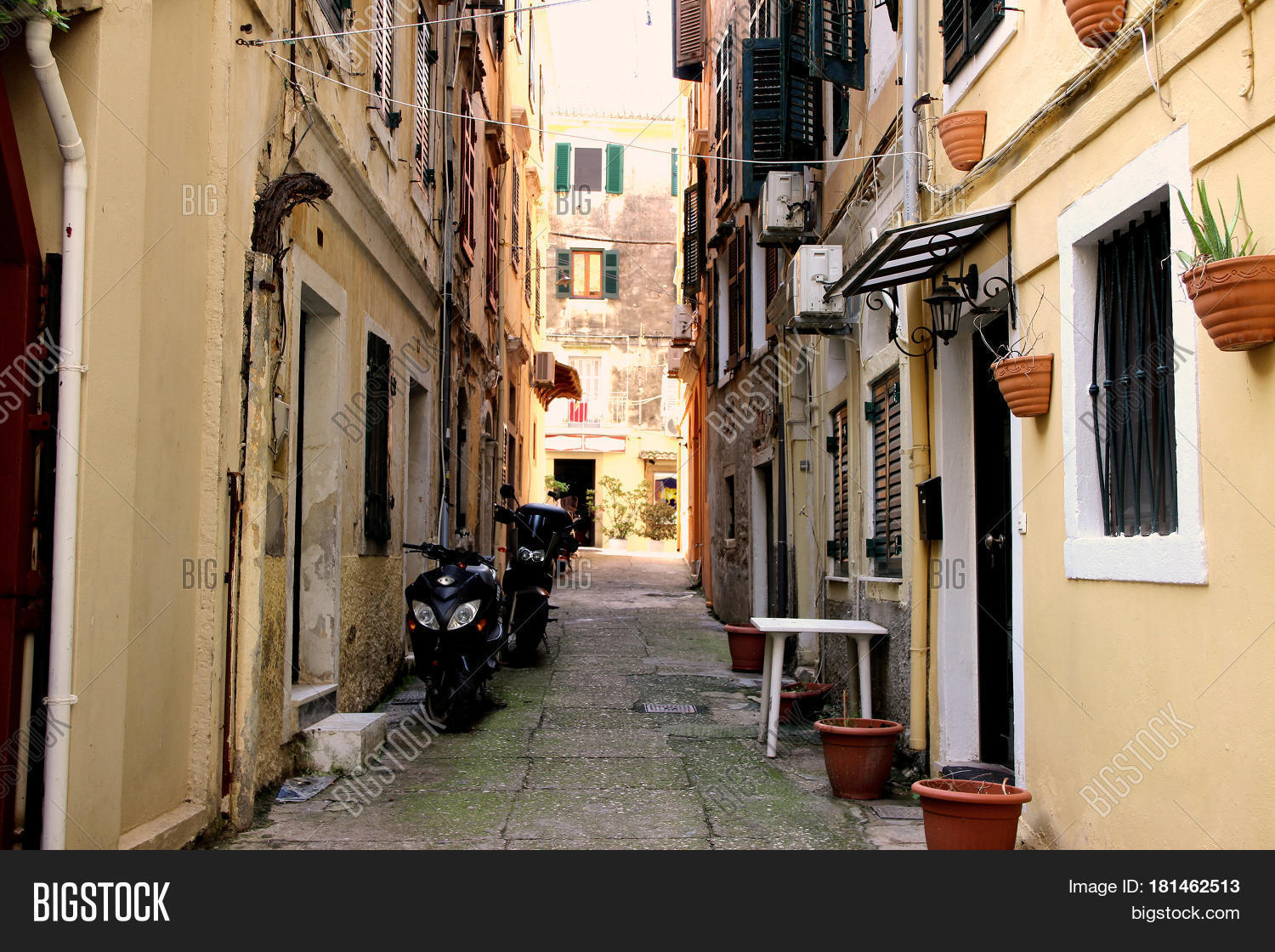 Old Street Corfu. Image & Photo (Free Trial) | Bigstock