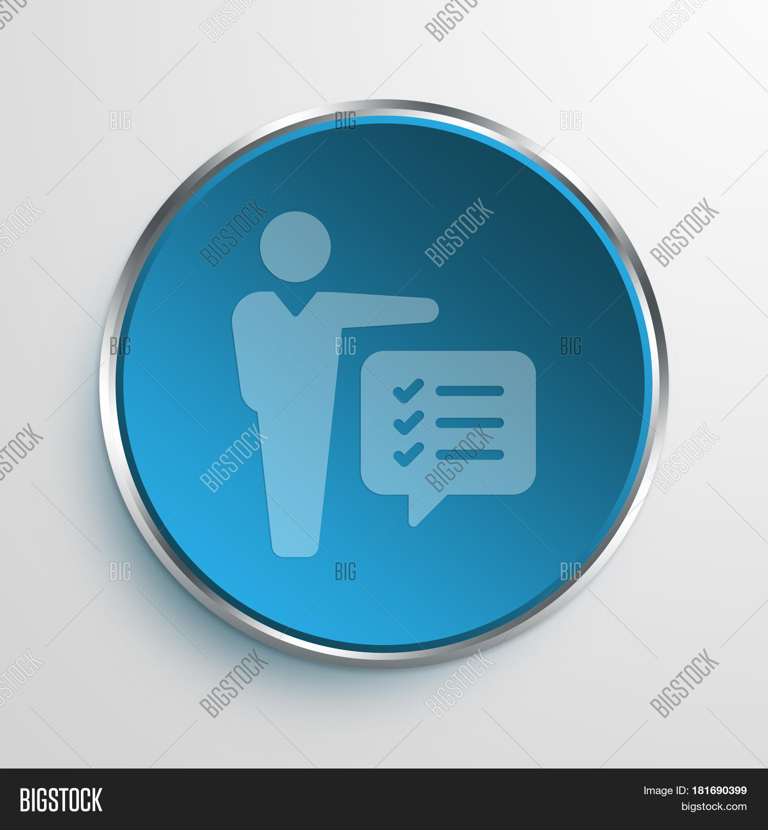 Blue Sign Objectives Symbol Icon Image & Photo | Bigstock