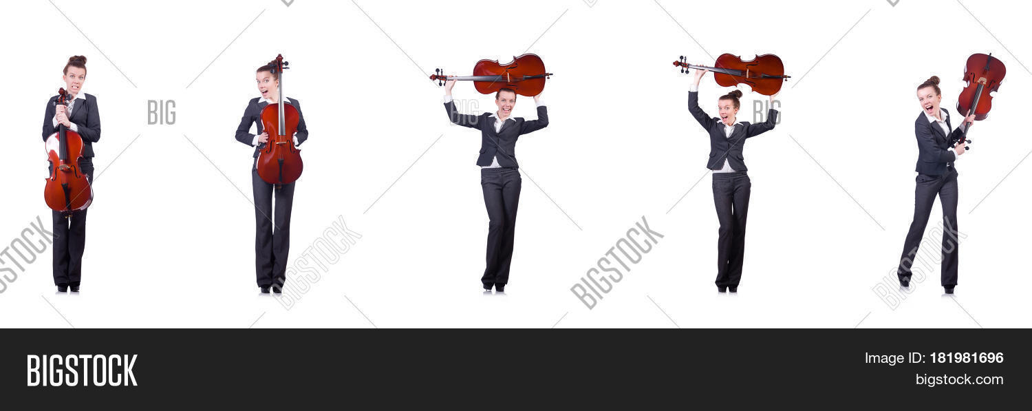 Woman Fiddler Isolated Image & Photo (Free Trial) | Bigstock
