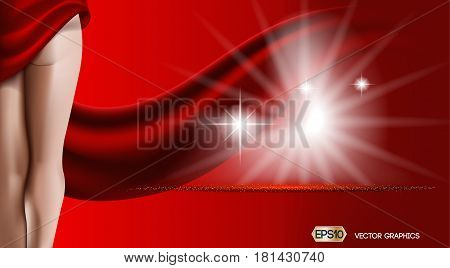 Red Background Woman Vector & Photo (Free Trial) | Bigstock