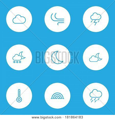 Weather Outlines Set Vector & Photo (Free Trial) | Bigstock