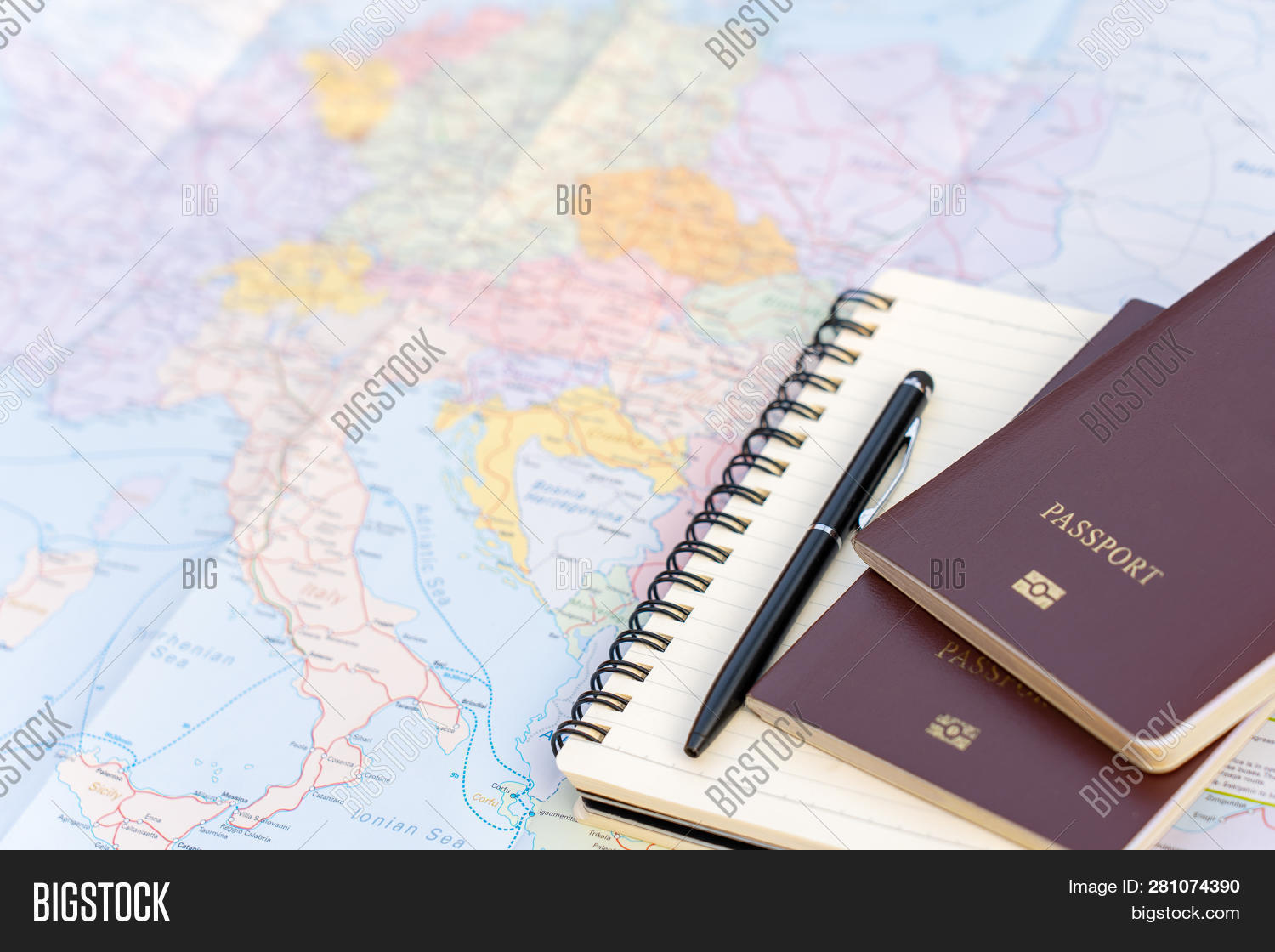 Passport On Europe Map Image & Photo (Free Trial) | Bigstock