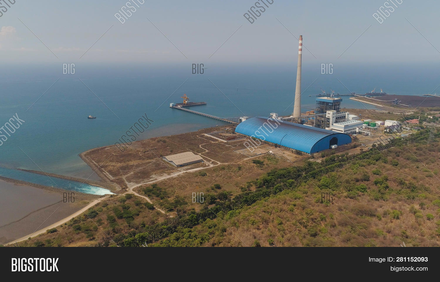 Power Station By Sea Image & Photo (Free Trial) | Bigstock