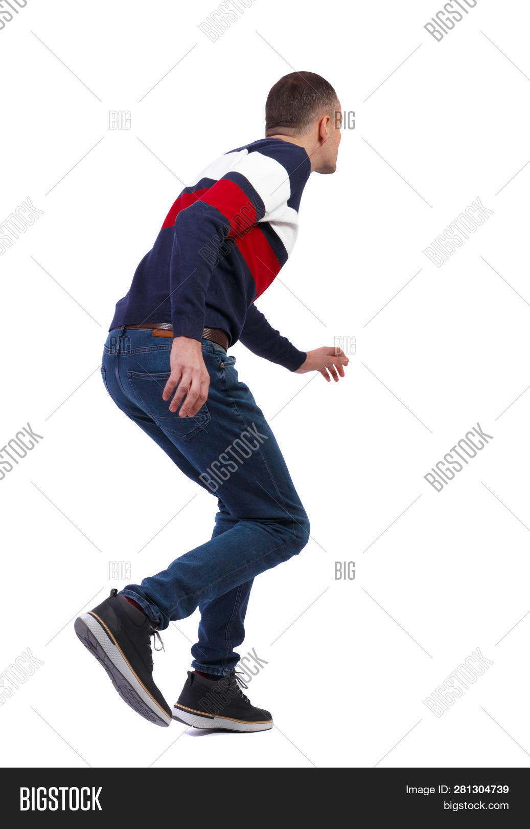 Back View Running Man Image & Photo (Free Trial) | Bigstock