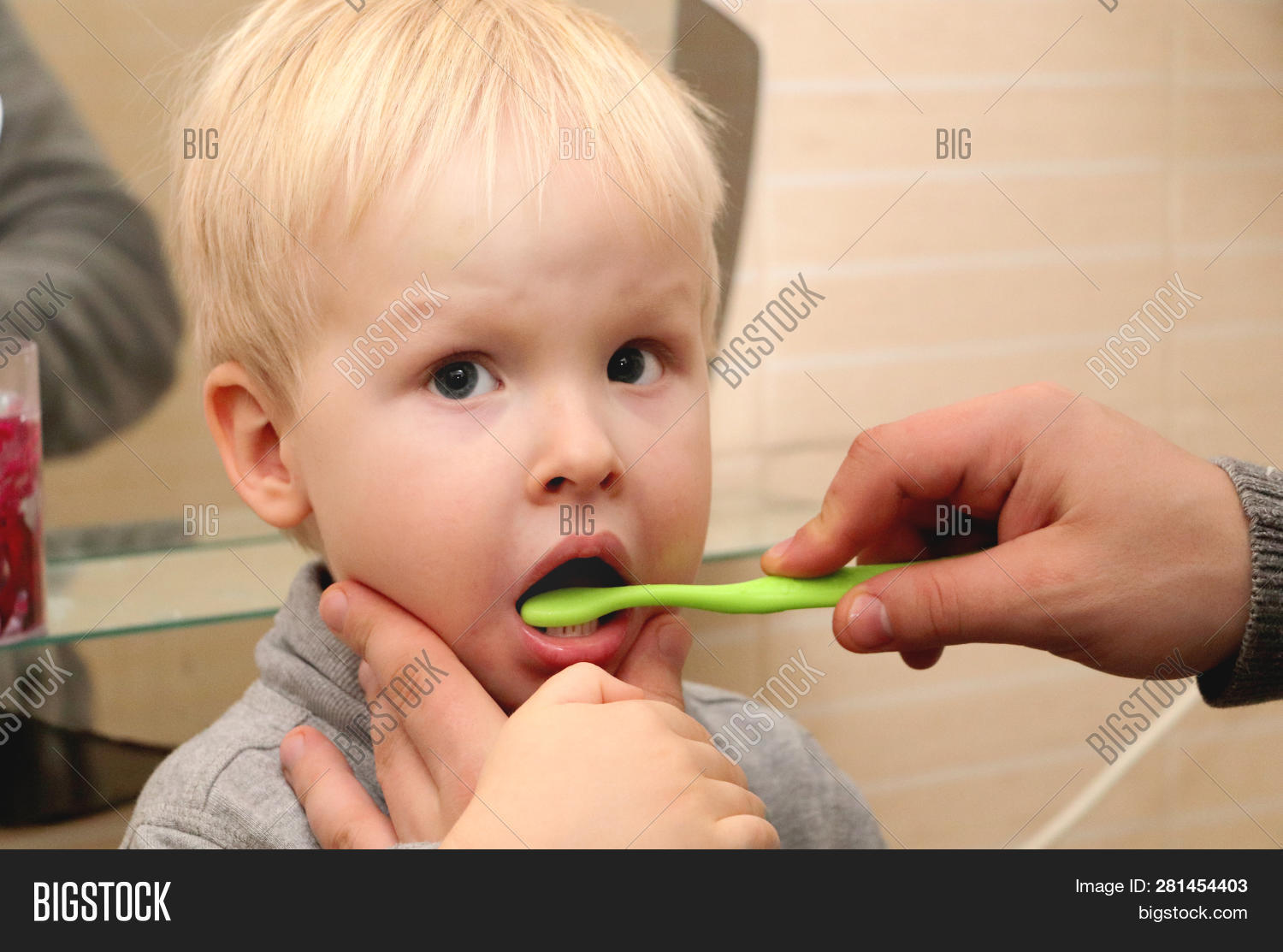 Dad Son Brush Their Image & Photo (Free Trial) | Bigstock