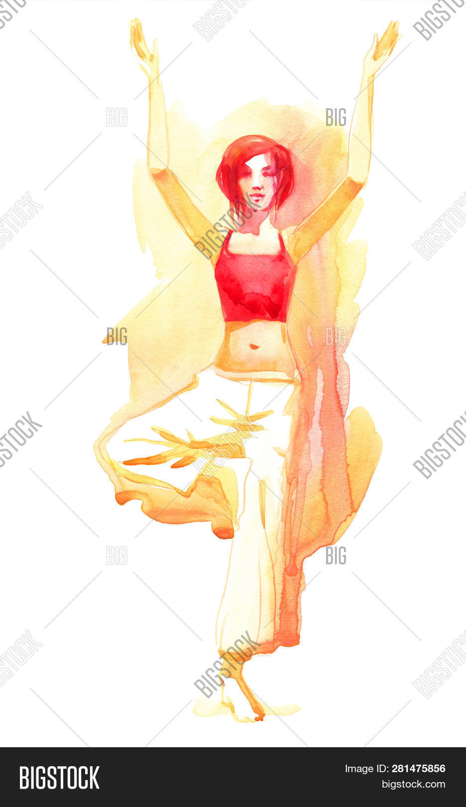 Girl Pose Tree. Image & Photo (Free Trial) | Bigstock