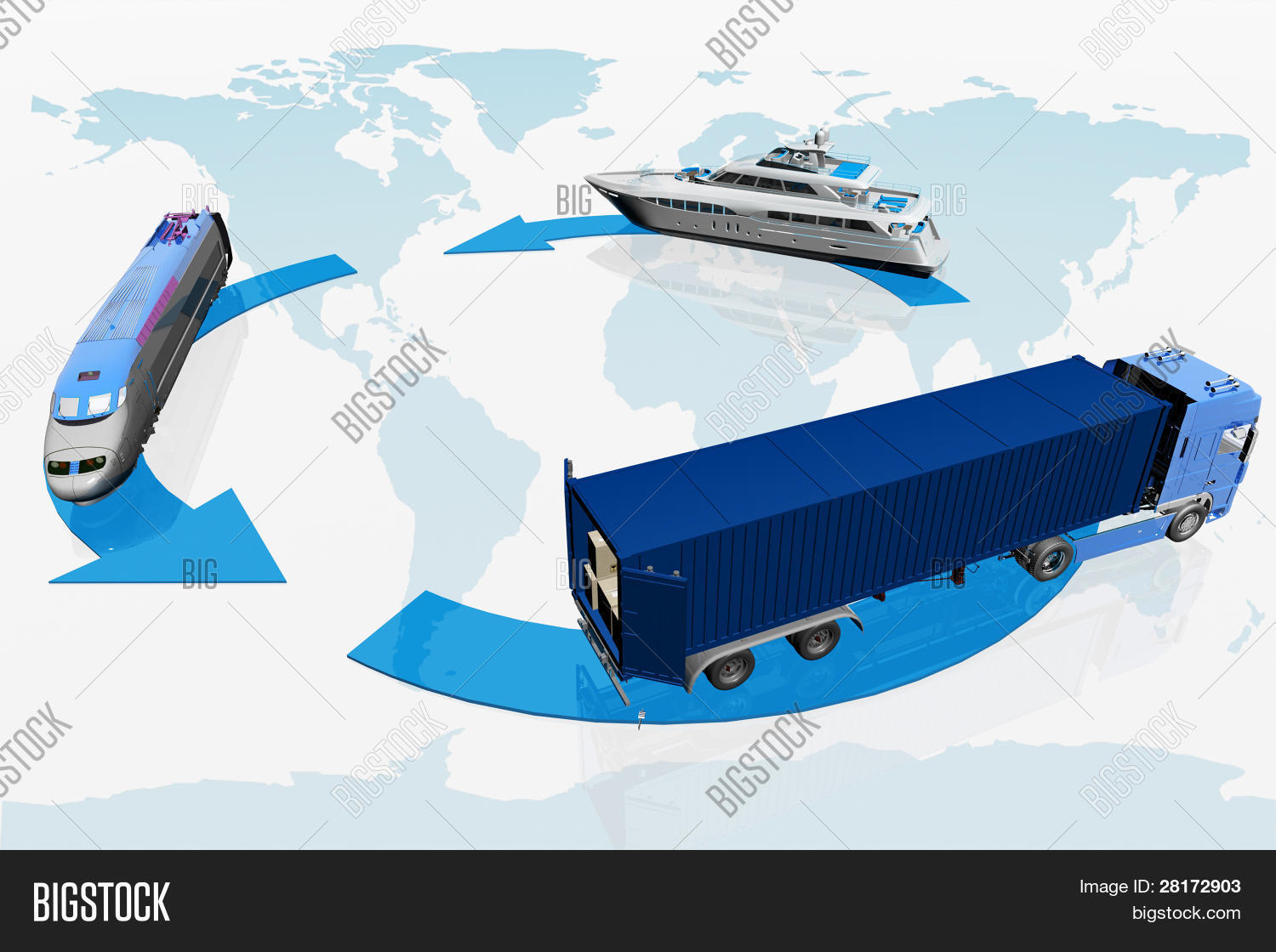 Types Transport On Map Image & Photo (Free Trial) | Bigstock