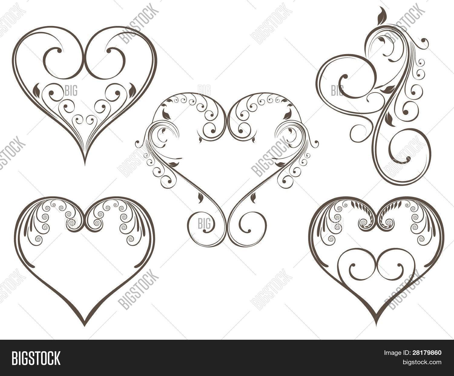 Vintage Heart Shape Illustration