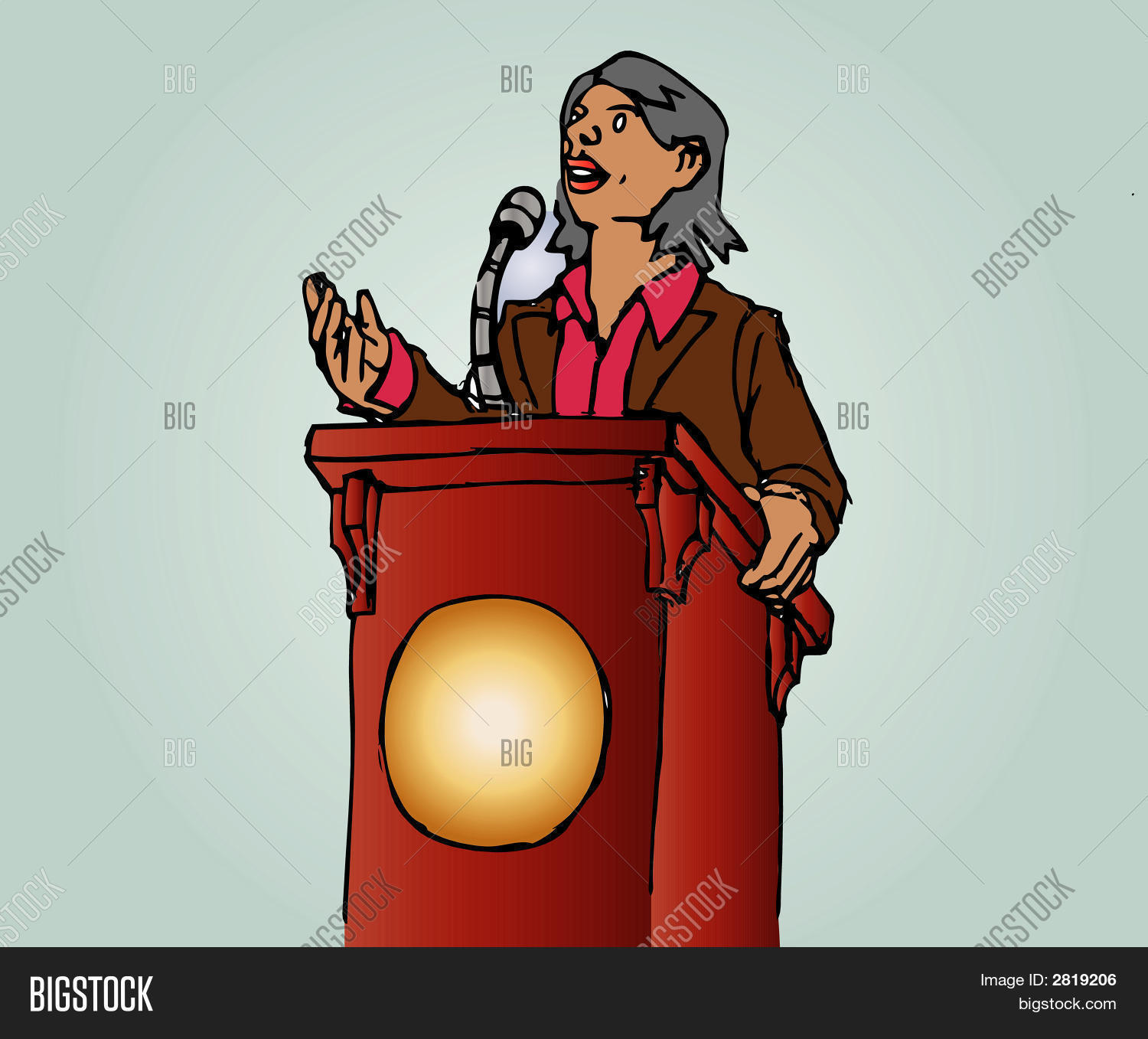 Woman Giving Speech Vector & Photo (Free Trial) | Bigstock