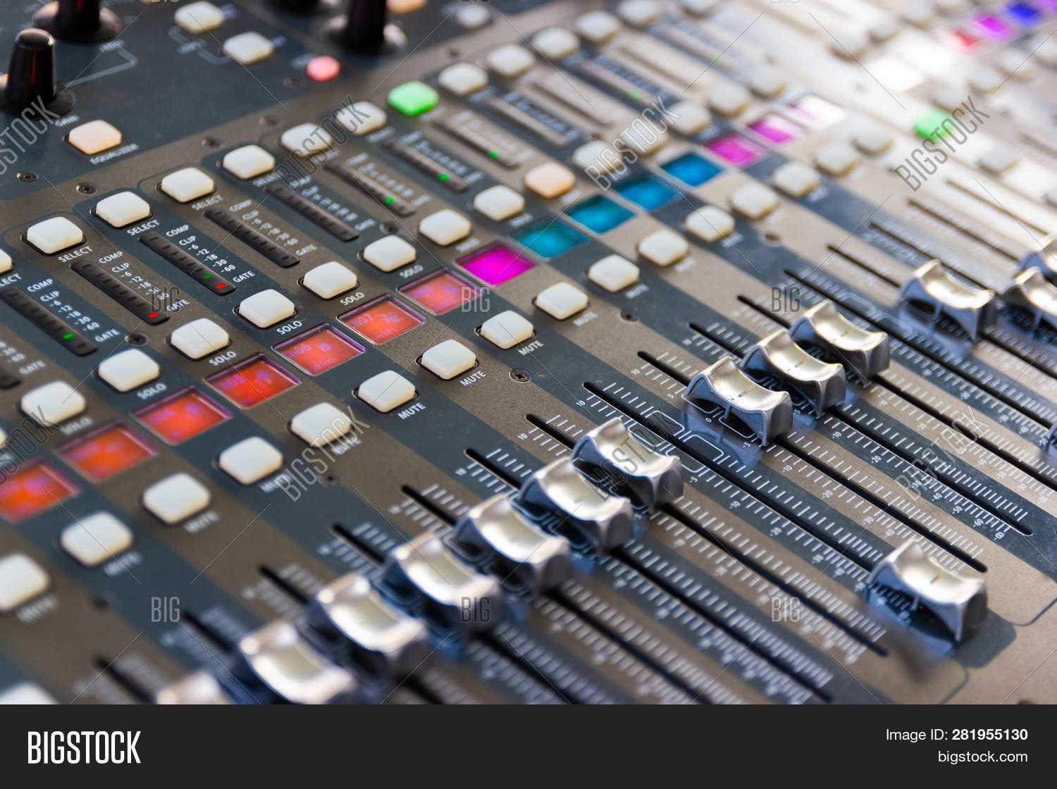 Close Mixing Console Image & Photo (Free Trial) | Bigstock